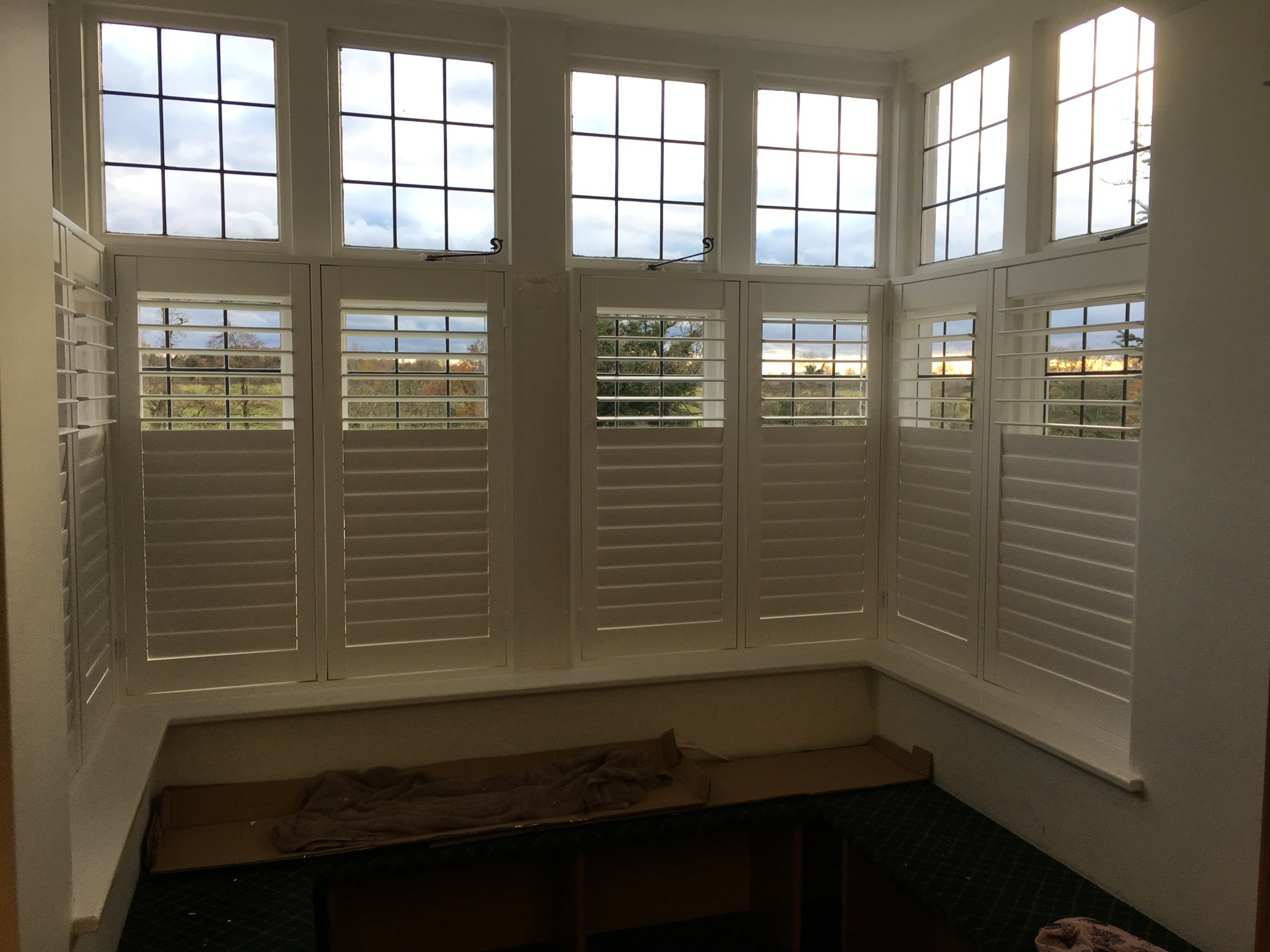 Box Sash Bay Window Shutters for The Wilmslow Golf Club | Absolute Shutters